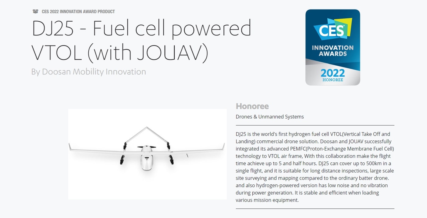 JOUAV CW-25H Drone Wins CES 2022 Innovation Award - JOUAV