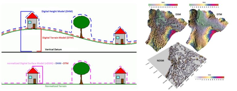 Elevation Models: The Difference Between DEM, DSM, and DTM - JOUAV